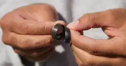 Hybrid Black Zirconium/Black Pearl | Hybrid Collection | Enso Rings